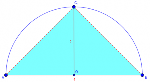 A Triangle in a Semicircle – The Math Doctors
