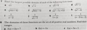 Domain, Range, and Quadratic Inequalities – The Math Doctors