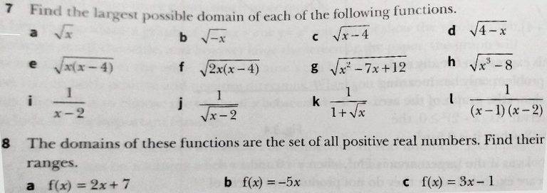 Domain, Range, and Quadratic Inequalities – The Math Doctors