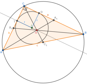 Two Triangle and Circle Problems – The Math Doctors