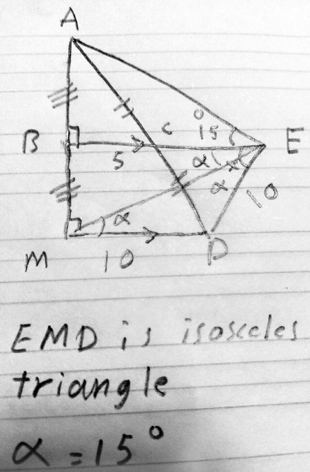Finding an Unknown Angle: Trig or Geometry – The Math Doctors